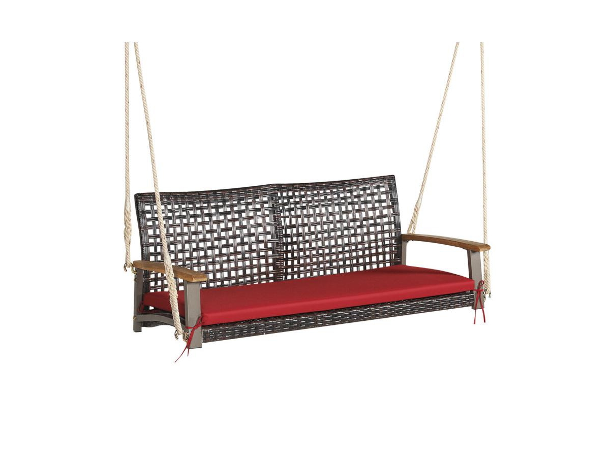 Click here for Slickblue 2-Person Rattan Hanging Porch Swing Chai... prices