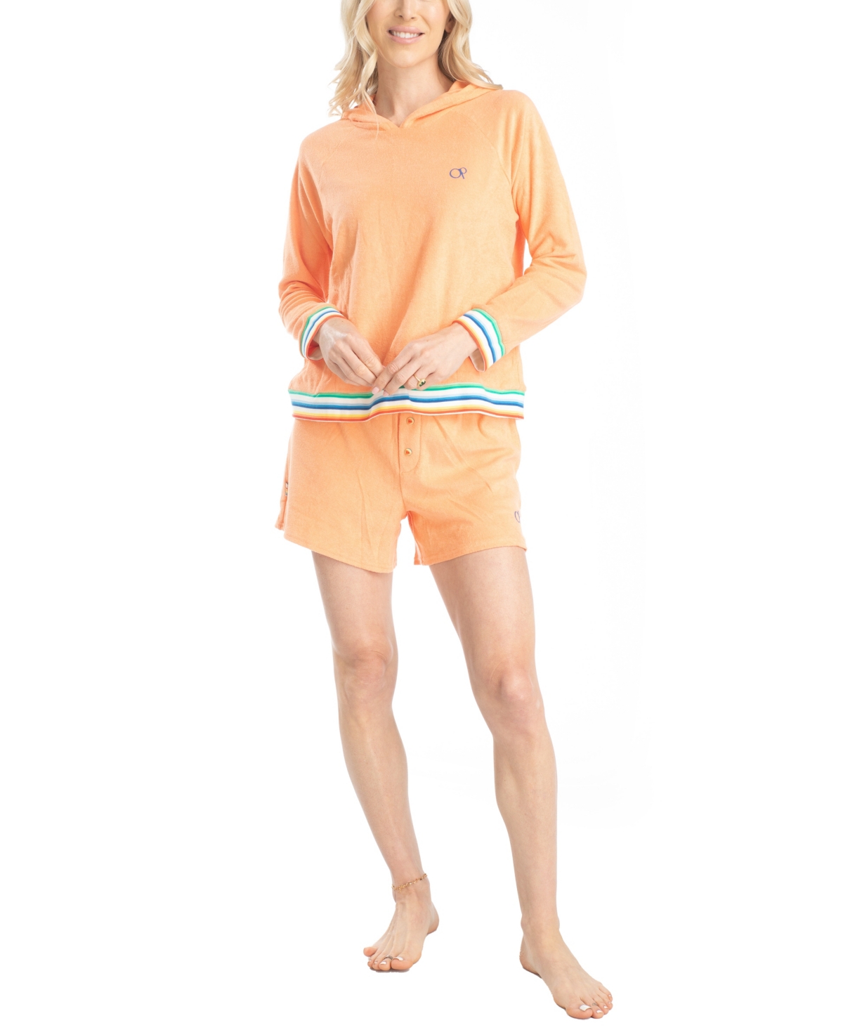 Click here for Ocean Pacific Womens Sunset Chaser Hoodie Short Se... prices