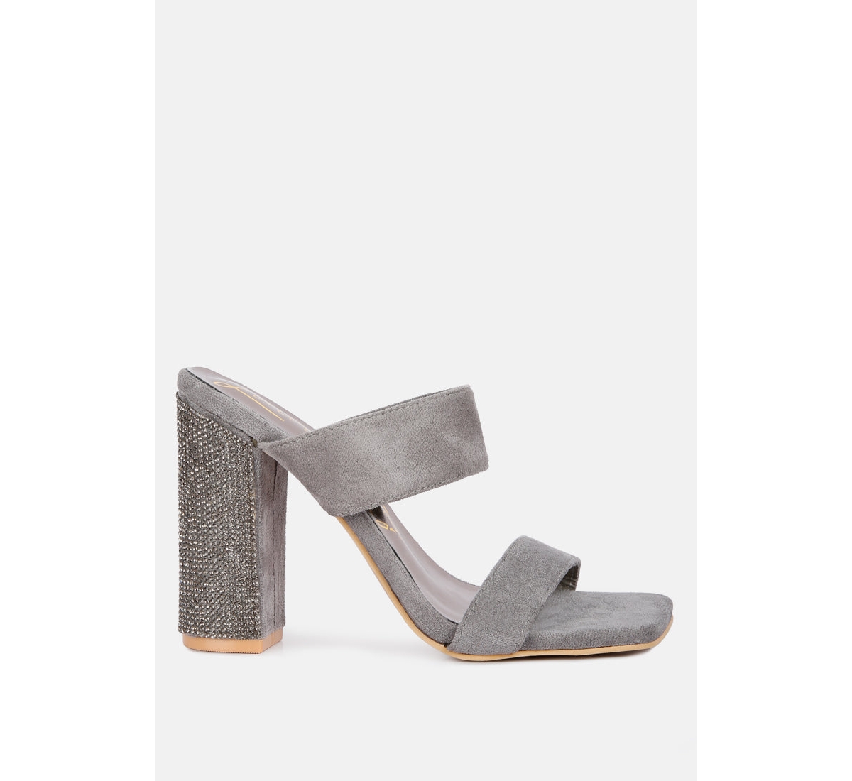 Click here for High Sass Rhinestone Embellished Sandals - Grey prices