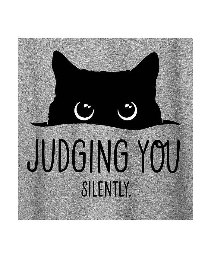 Hybrid Apparel Judging You Silently Cat Plus Size Graphic T-Shirt - Macy's