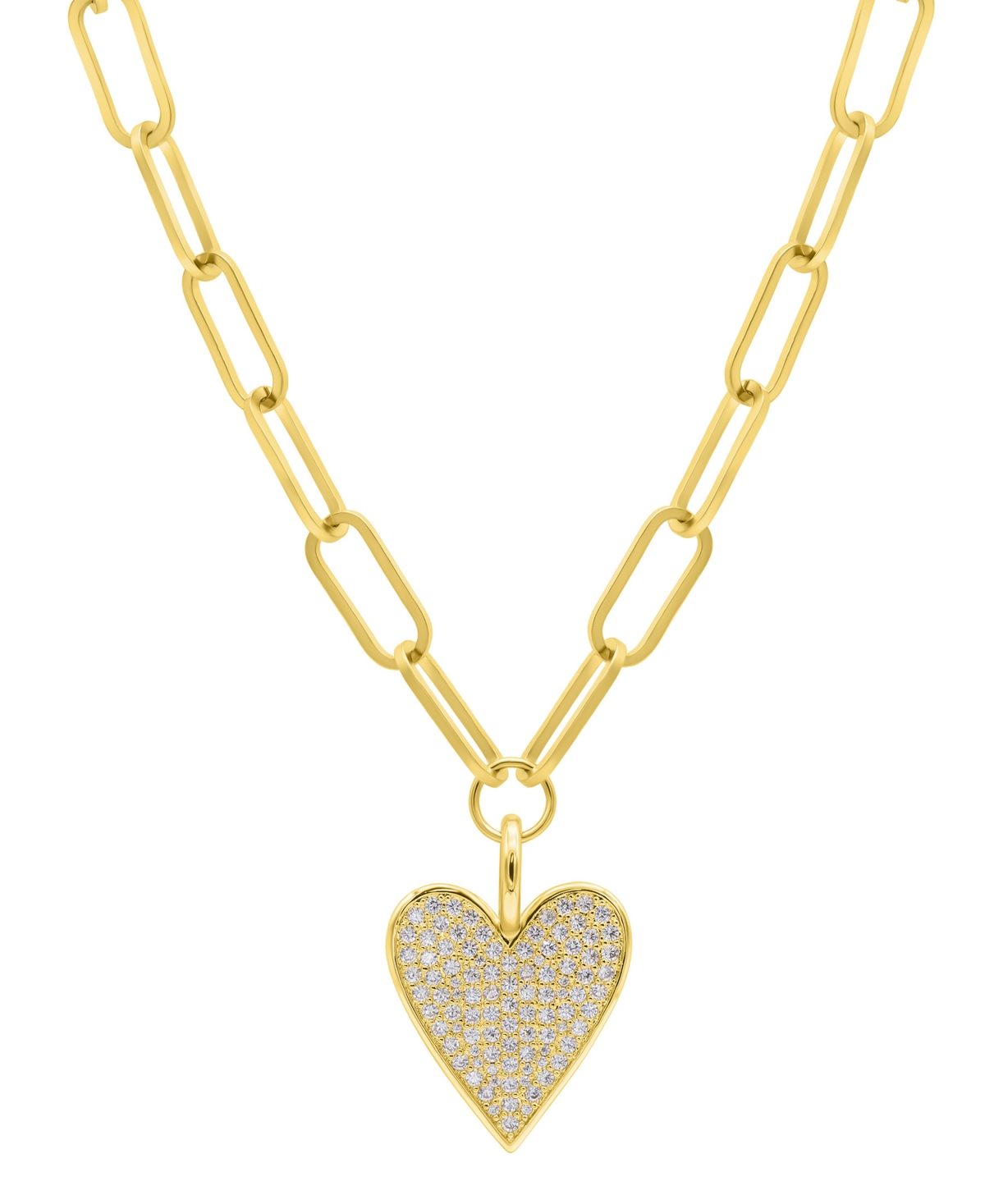 Click here for Adornia Gold Adjustable Chunky Paperclip Link Pave... prices