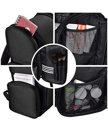 Byootique Makeup Backpack Soft Sided Makeup Train Case Barber Cosmetic ...