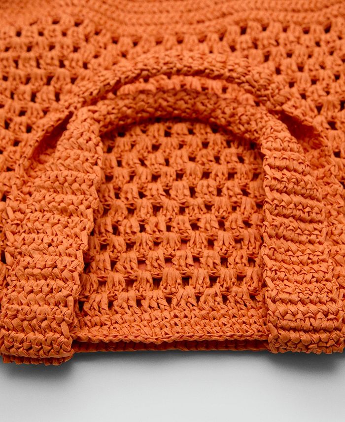 MANGO Women's Natural Fiber Shopper Bag - Macy's