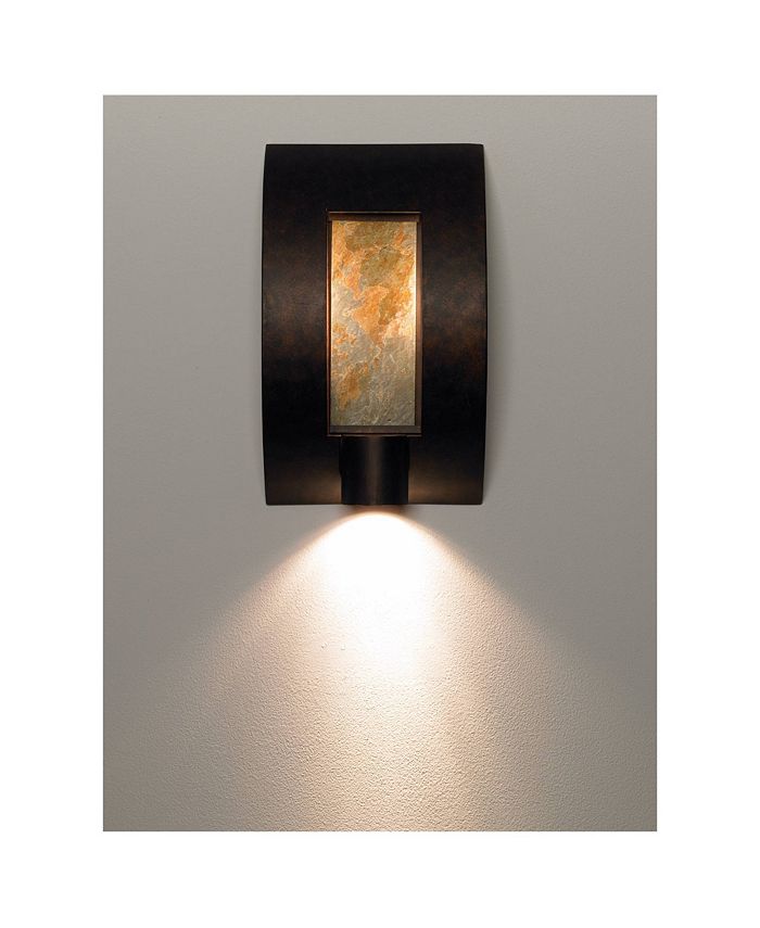 Franklin Iron Works Framed Slate 16" High Modern Outdoor Wall Light ...