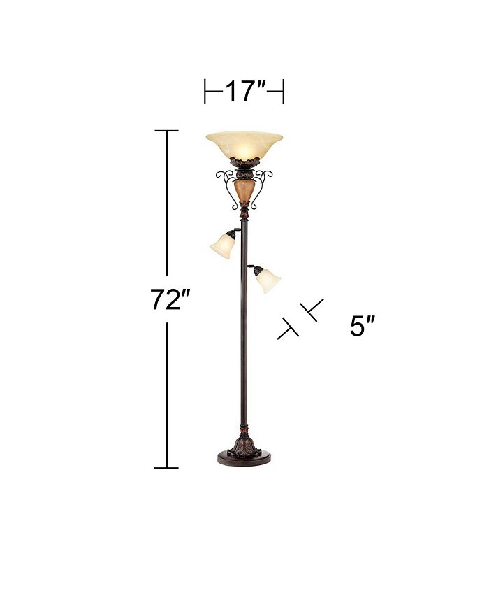 Regency Hill Vintage-like Traditional Torchiere Floor Lamp Tree 72 ...