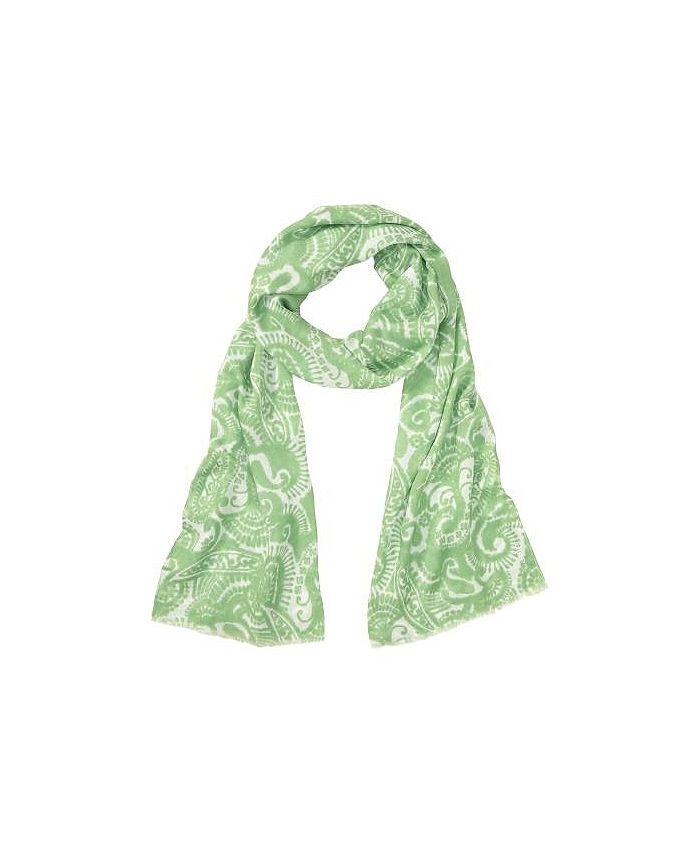 Olsen Boho Paisley Scarf with Frayed Edge Trim - Macy's