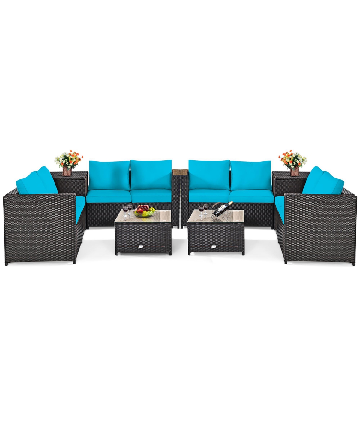 Click here for 8PCS Outdoor Patio Rattan Furniture Set Cushion Lo... prices