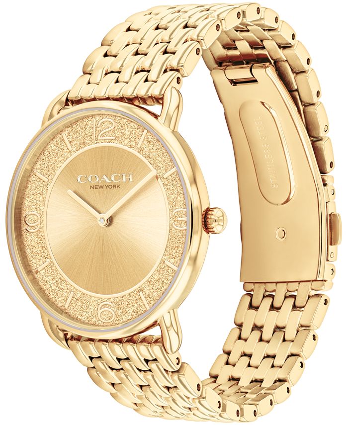 COACH Women's Gold Elliot Stainless Steel Watch 36mm - Macy's
