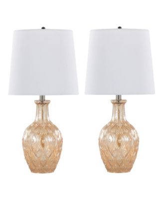 Lumisource Gloria Round 20" Contemporary Glass Accent - Set of 2 Lamp ...