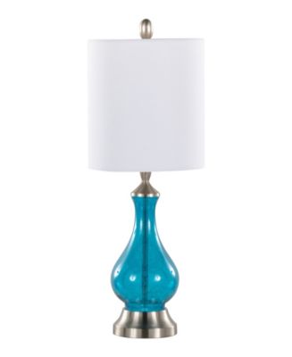 Lumisource Jasmine 22" Contemporary Glass Accent - Set of 2 Lamp - Macy's