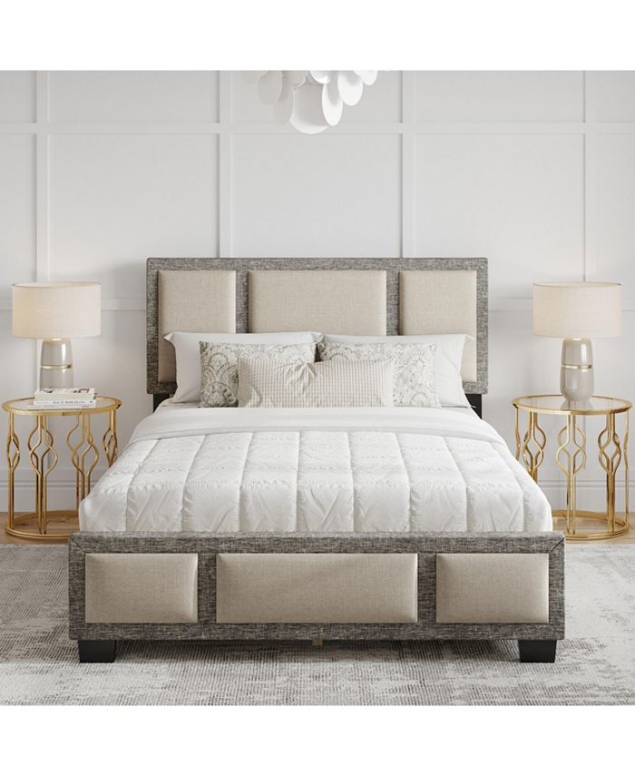 Boyd Sleep Triptych Upholstered Platform Bed Frame - Macy's