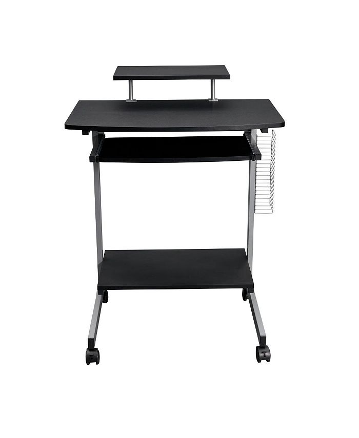 Simplie Fun Compact Computer Cart With Storage, Graphite - Macy's