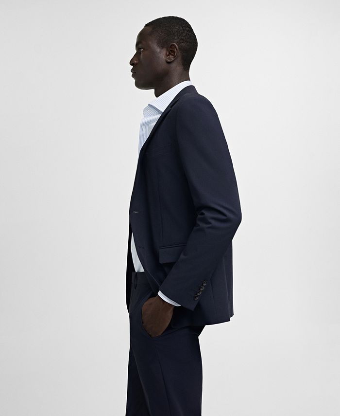 MANGO Men's Super Slim-Fit Stretch Fabric Suit Blazer - Macy's