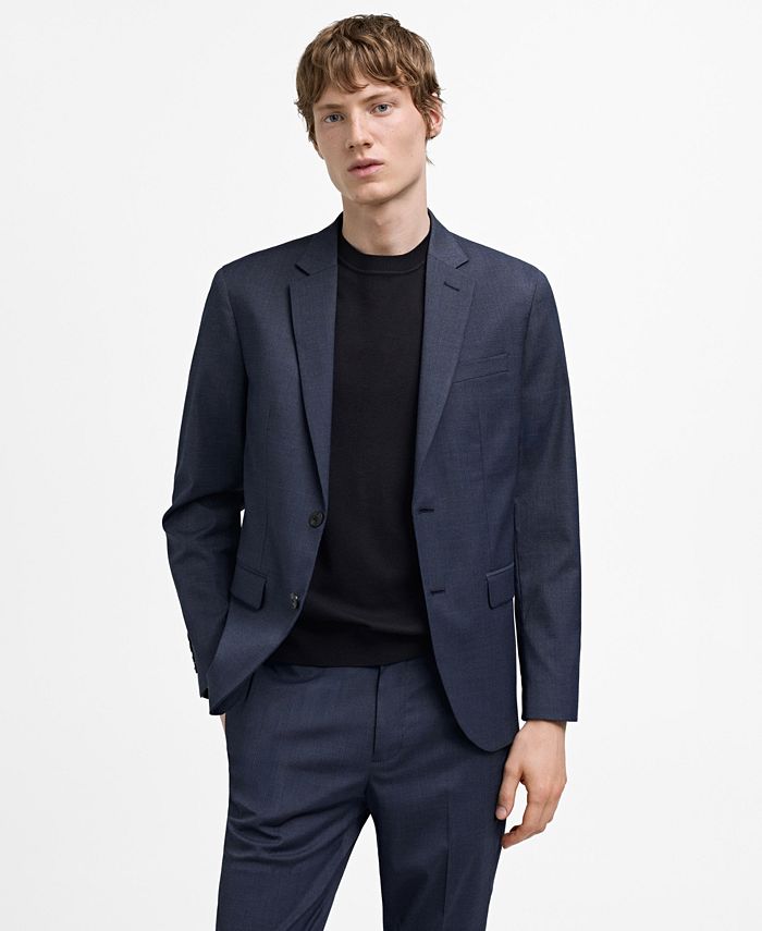 MANGO Men's Super Slim-Fit Stretch Fabric Suit Blazer - Macy's