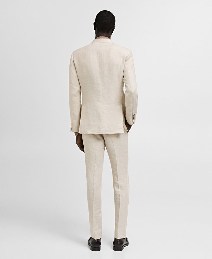 MANGO Men's Linen Slim-Fit Suit Blazer - Macy's