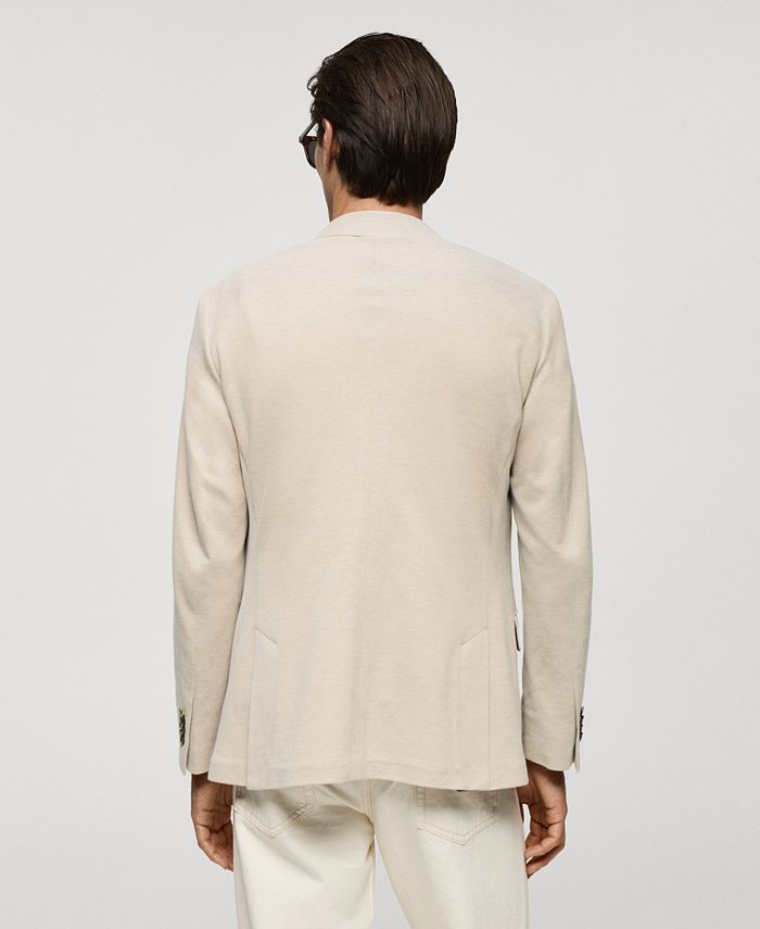 MANGO Men's Structured Slim Fit Cotton Blazer - Macy's
