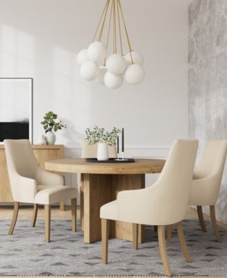 5pc Dining Set (Davie Round Table & 4 Nelin Chairs) - Macy's