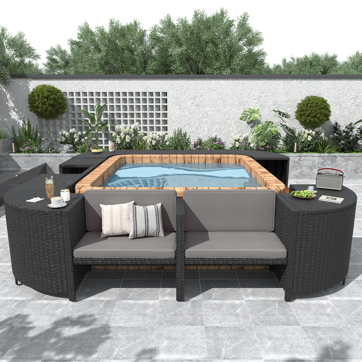Click here for Streamdale Versatile Patio Furniture Lounge Sofa S... prices