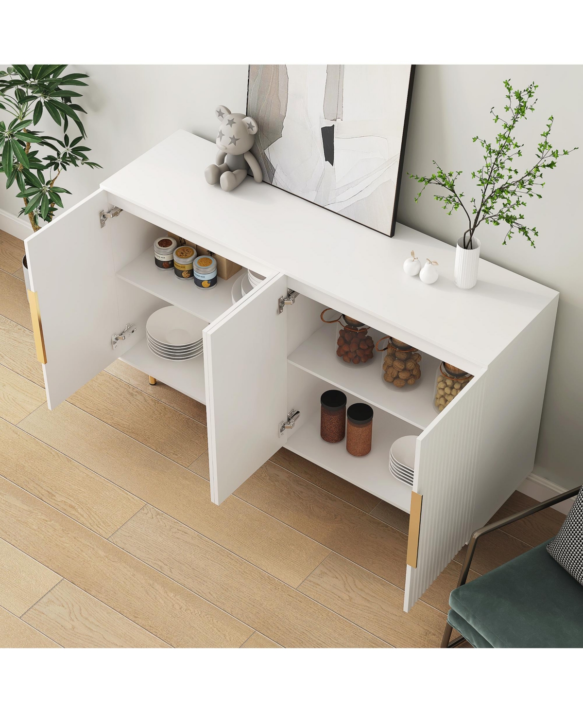 Click here for Streamdale Versatile Fluted Sideboard Art Deco mee... prices