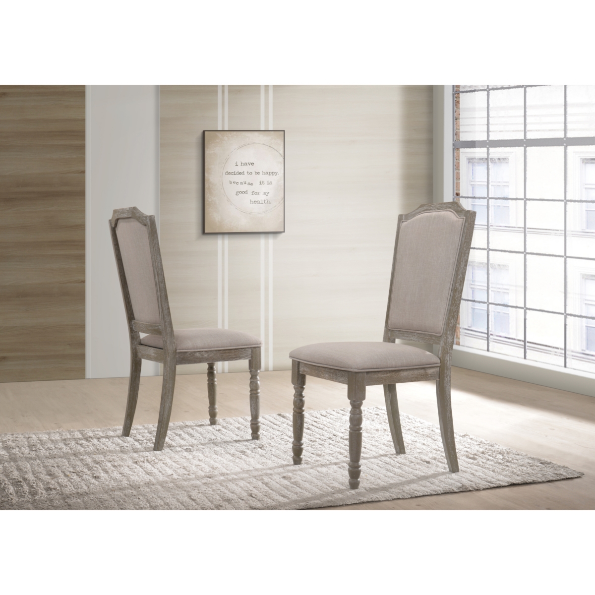 Click here for Wood Pedestal Dining Chair in Reclaimed Gray  Set... prices