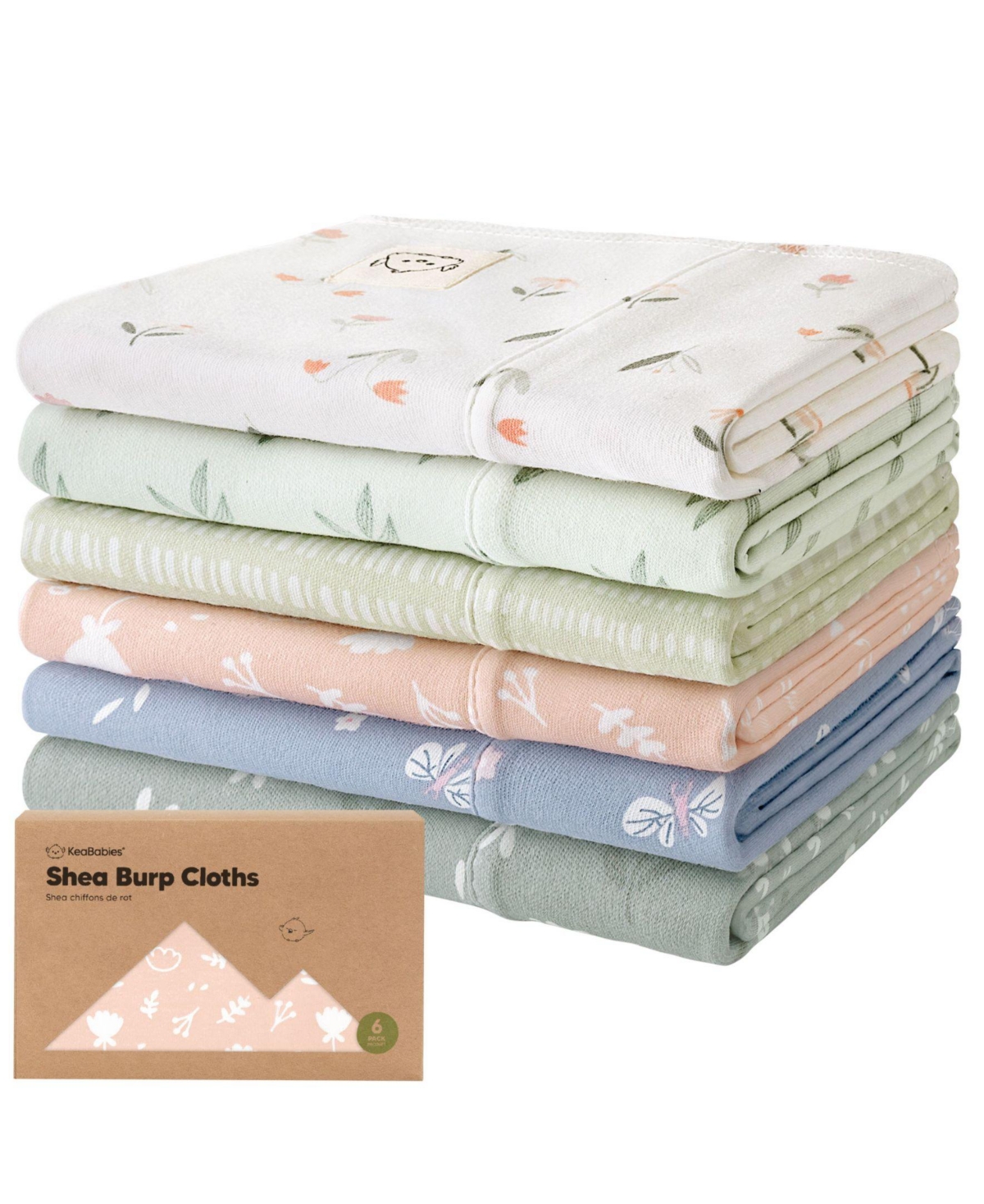 Click here for KeaBabies 6pk Shea Baby Burp Cloths for Baby Boys... prices