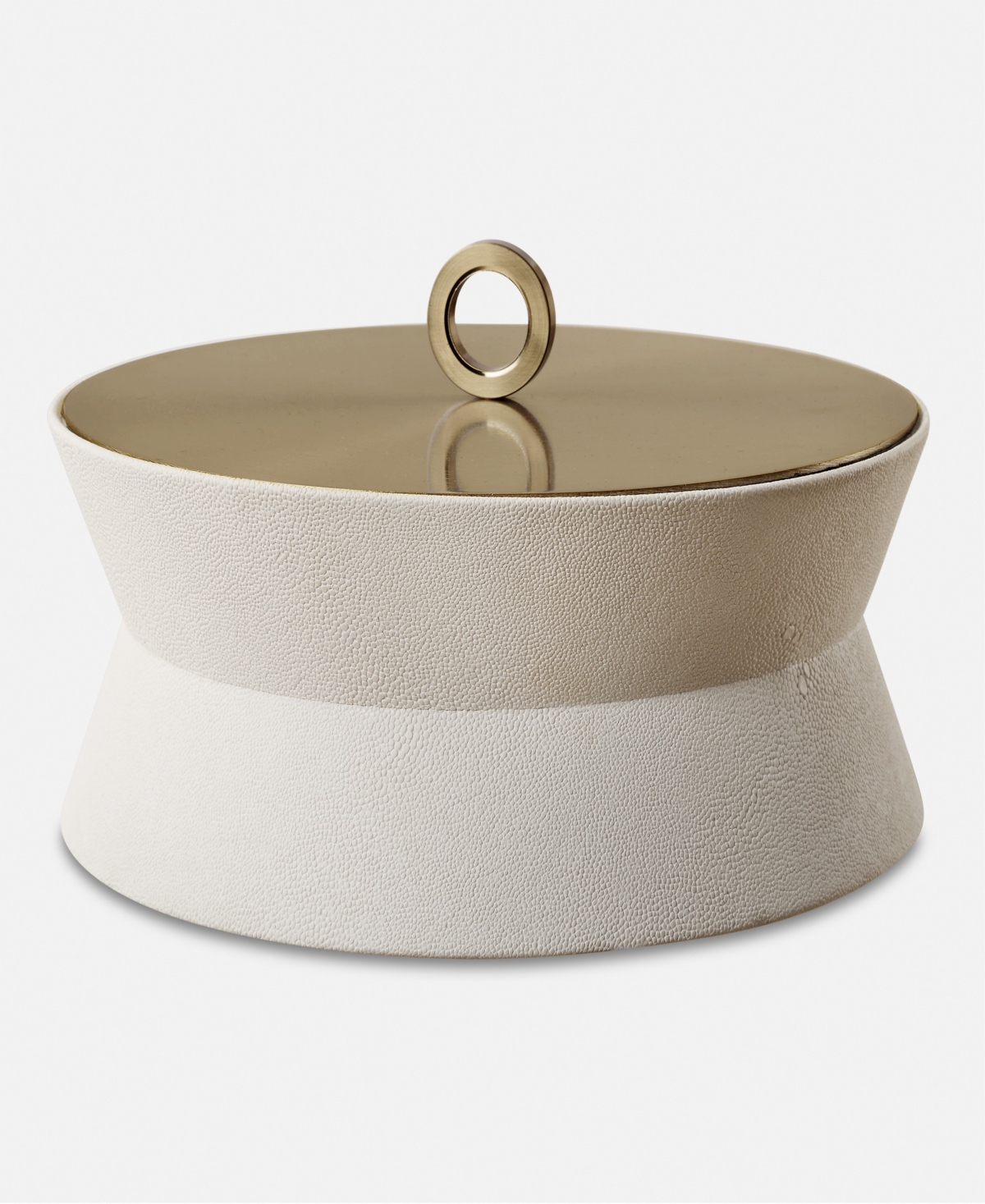 Click here for Uttermost Luxe  Round Box - White prices