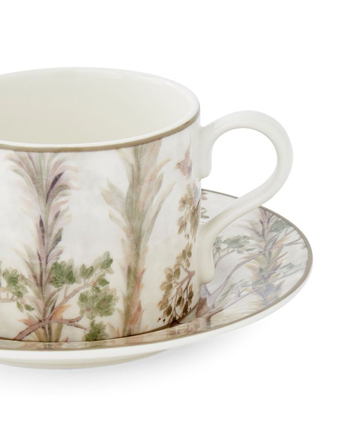Kit Kemp for Spode Tall Trees Teacup & Saucer, Set of 4 - Macy's