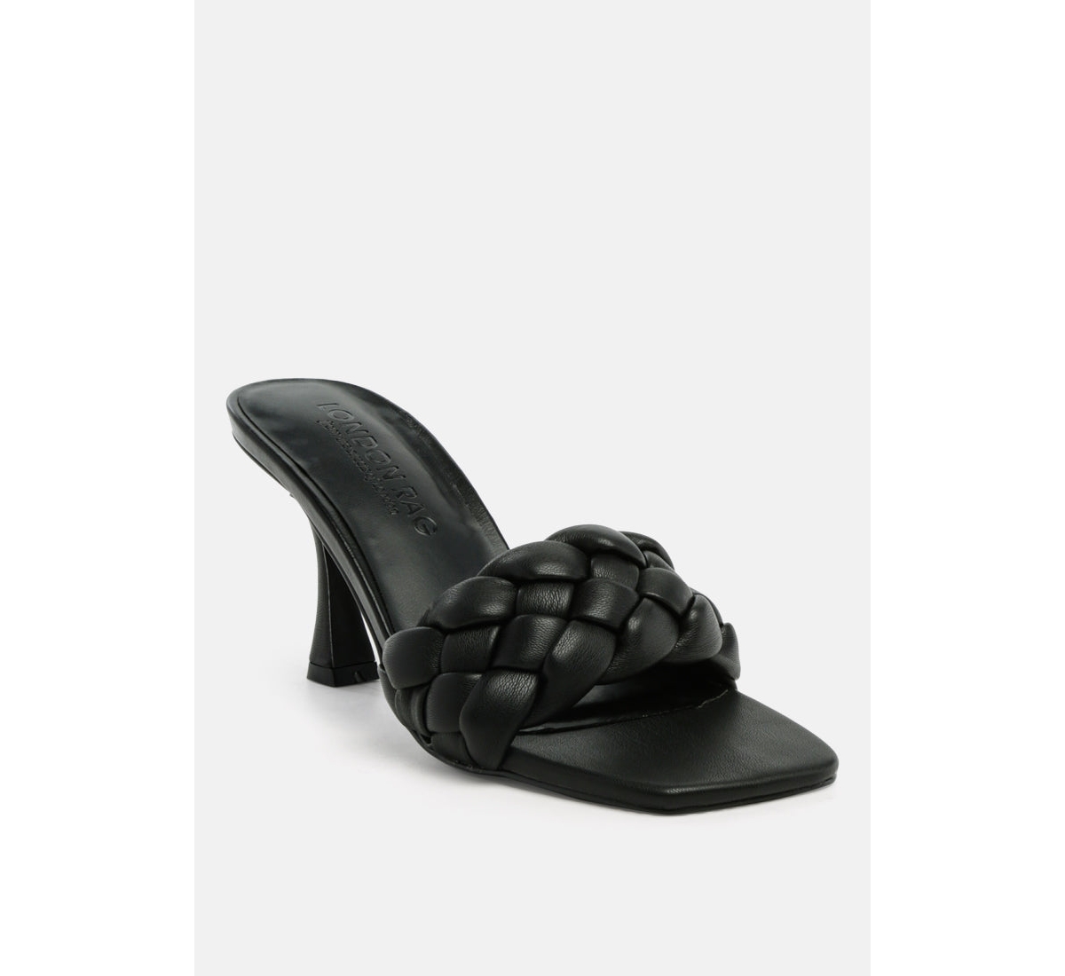 Click here for Woven Strap Spool Heel Sandals Women - Black prices