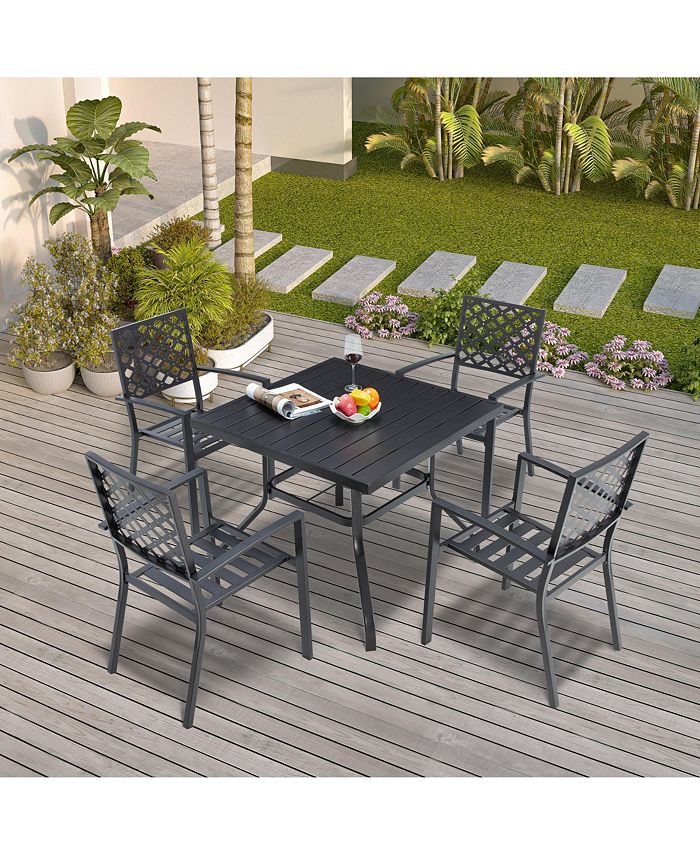 Mondawe 5 Piece Patio Dining Table Set Terrace Dining Set - Macy's