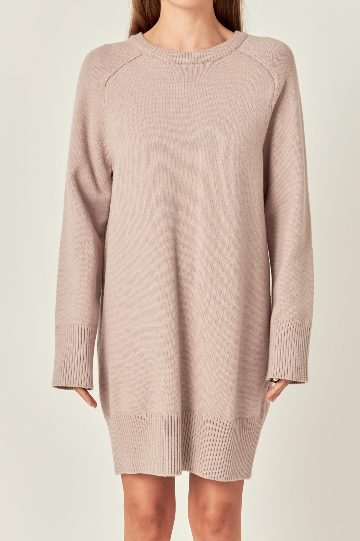 Click here for English Factory Womens Knit Mini Dress - Taupe prices