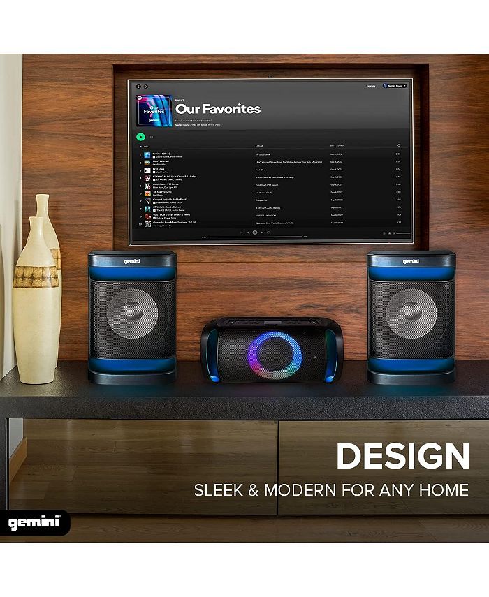 Gemini Dual 12” Home Stereo System With LED Party Lighting - Macy's