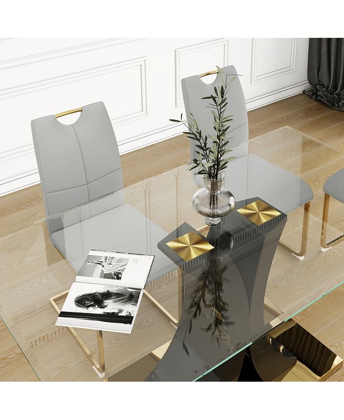 Simplie Fun Elegant Dining Set with Stable Base and Natural Ambiance (SKUW210127293) - Macy's