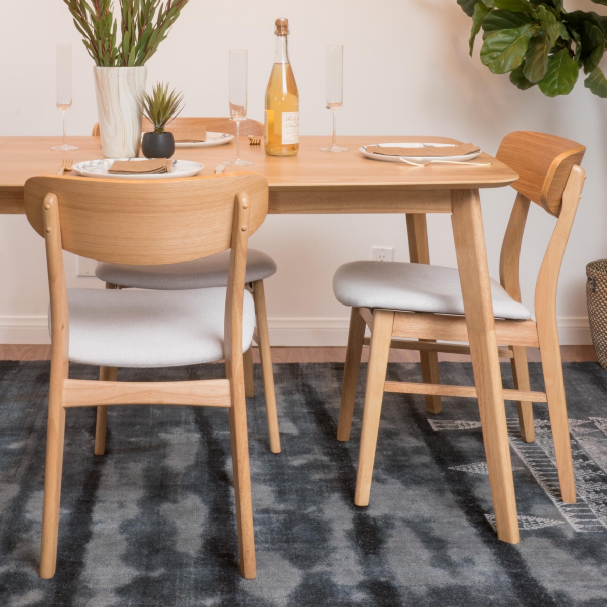 Click here for Streamdale Elegant and Comfy Dining Chairs 2 Fabri... prices