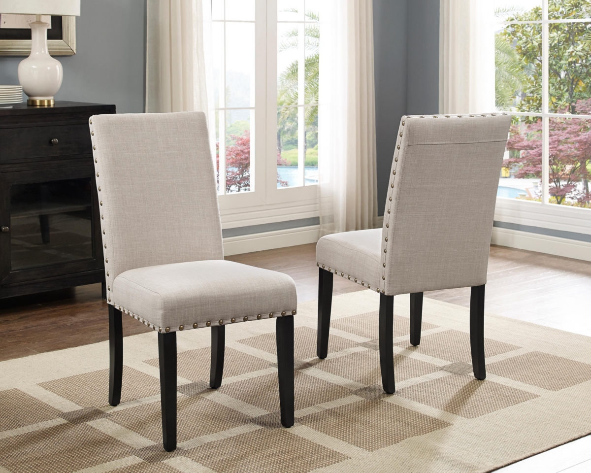Click here for Streamdale Fabric Dining Chairs with Nailhead Trim... prices