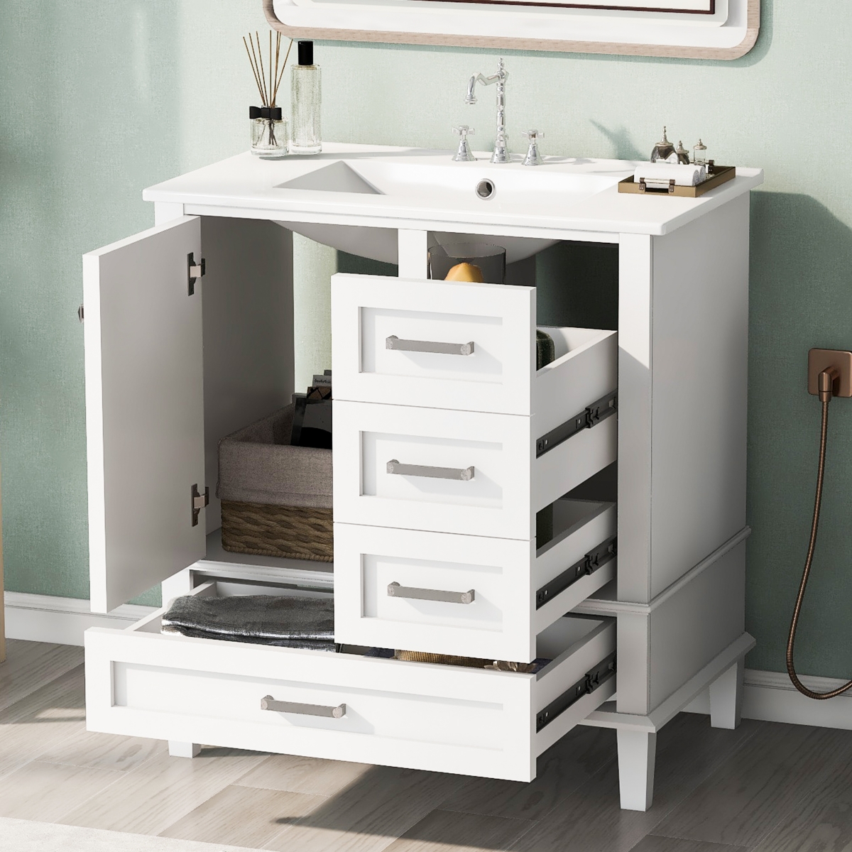 Click here for Streamdale 30" Modern Blue Bathroom Vanity wi... prices