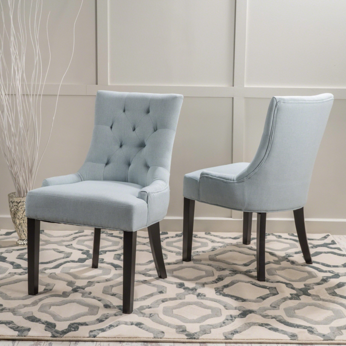 Click here for Streamdale Diamond Tufted Dining Chairs Versatile... prices