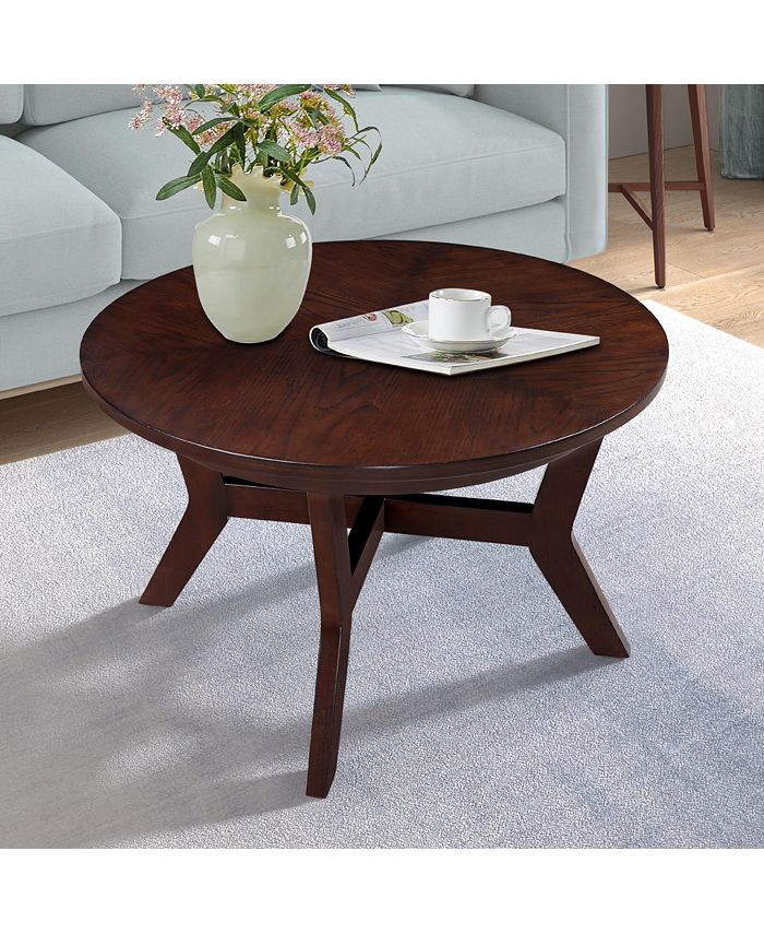 Simplie Fun Mid-Century Modern Solid Wood and MDF Coffee Table with ...