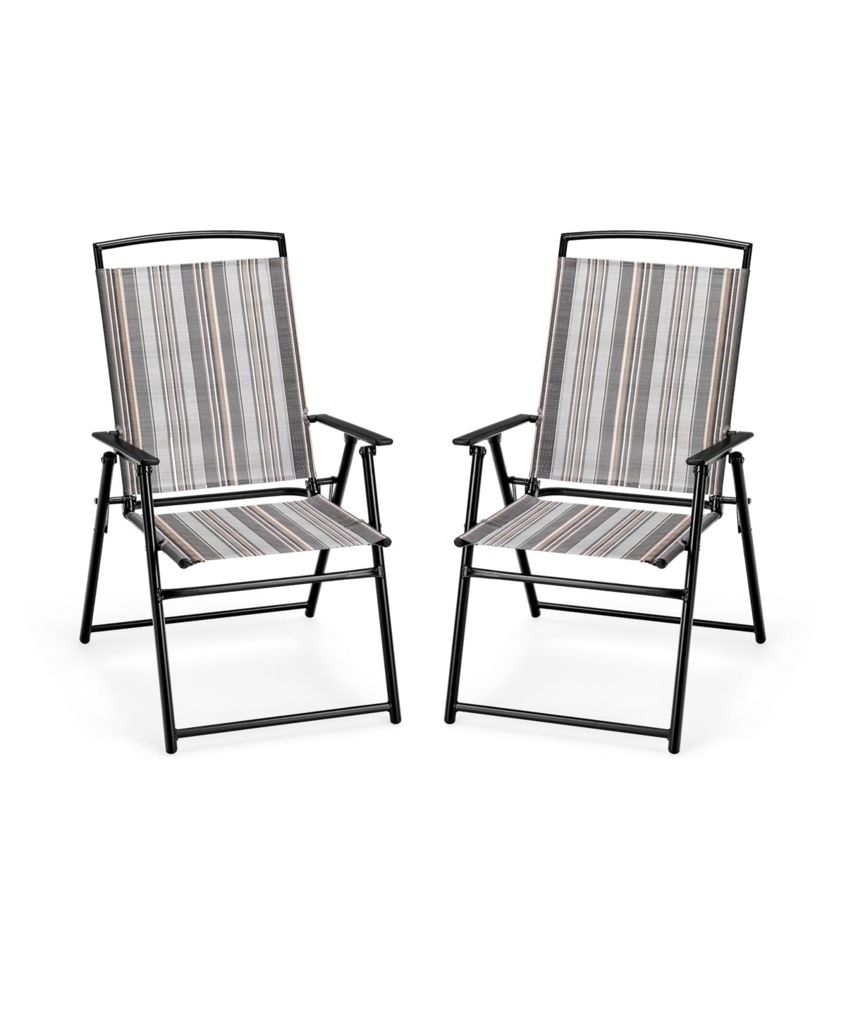 Click here for Slickblue Set of 2 Patio Folding Sling Chairs Spac... prices