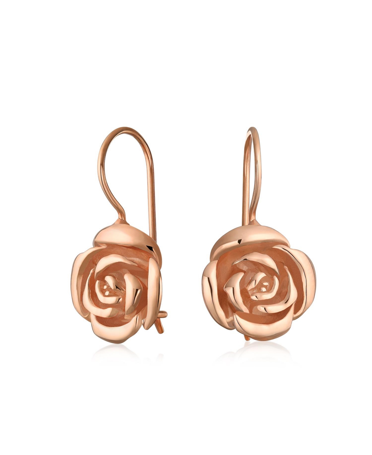 Click here for Bling Jewelry Rose Flower Drop Earrings French Wir... prices