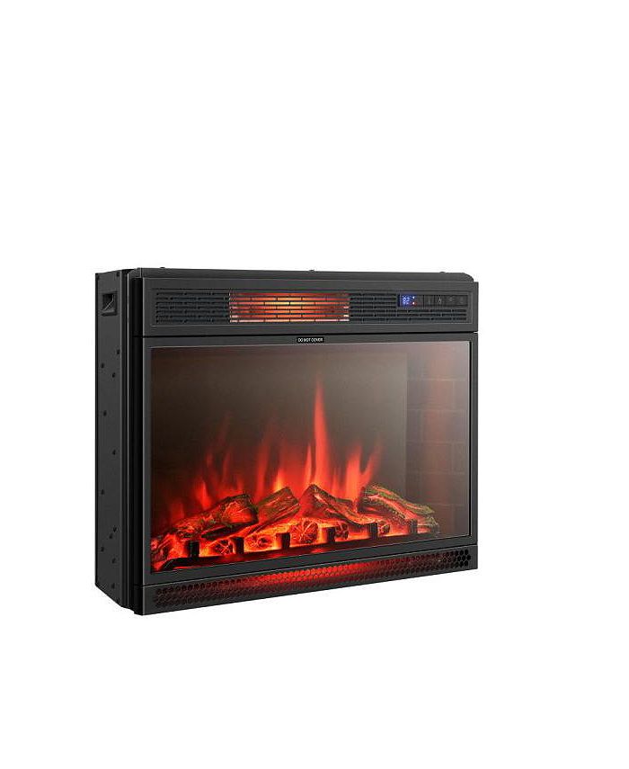 Slickblue 28 Inch Electric Freestanding and Recessed Fireplace with ...