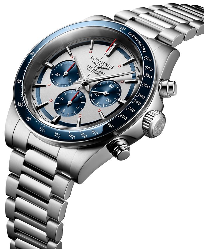 Longines Men's Swiss Automatic Chronograph Conquest Stainless Steel ...