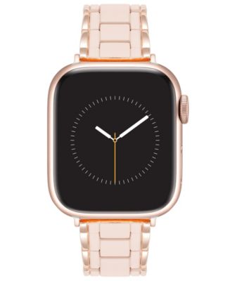 Nine West Women's Rose Gold-Tone Alloy and Light Pink Rubberized Link ...