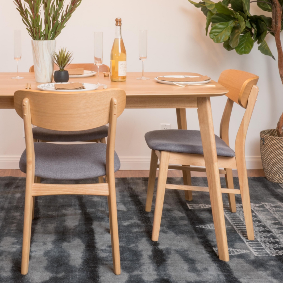 Click here for Streamdale Elegant and Comfy Dining Chairs 2 Fabri... prices