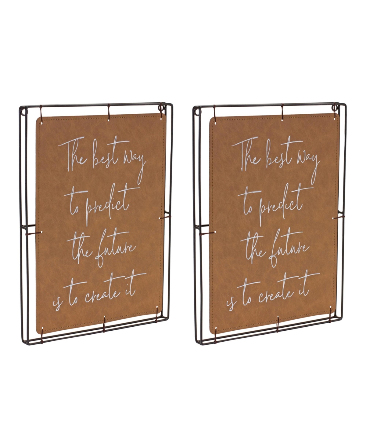 Click here for Create The Future Wall Frame (Set of 2) - Brown prices