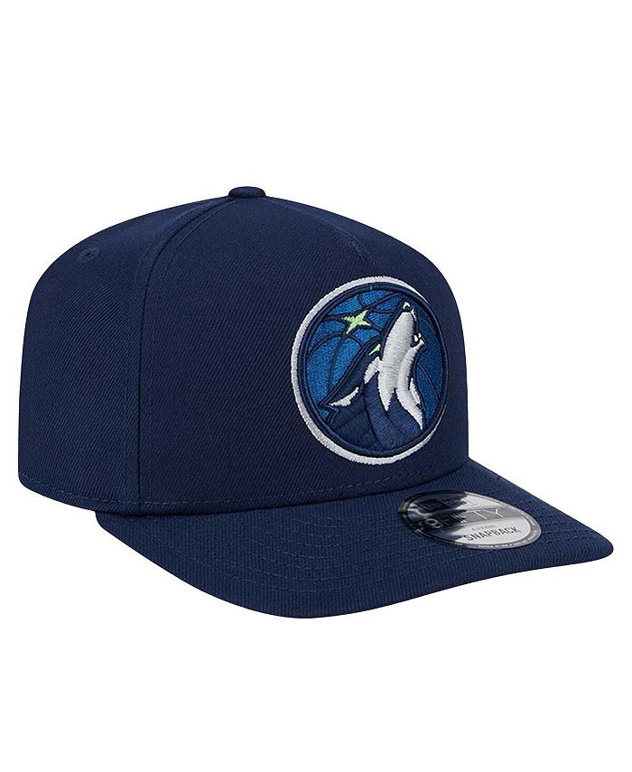 New Era Men's Navy Minnesota Timberwolves Logo A-Frame 9FIFTY Snapback ...