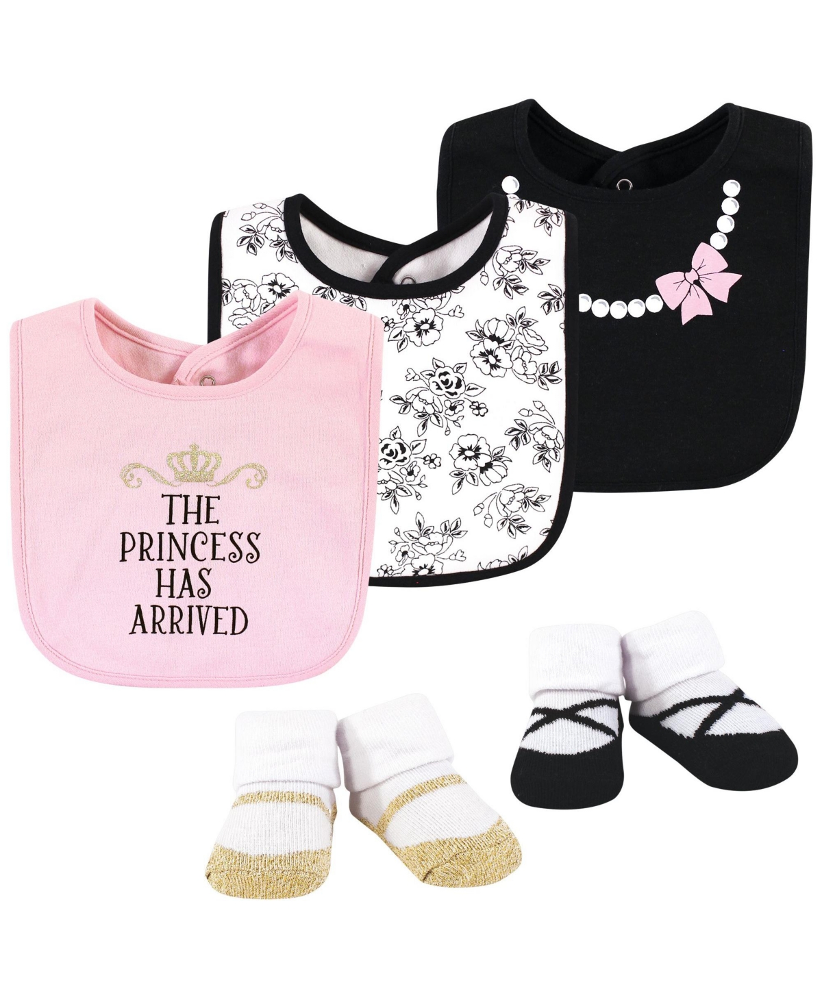 Click here for Hudson Baby Girls 5Pk Bibs and Socks Set - Toile prices