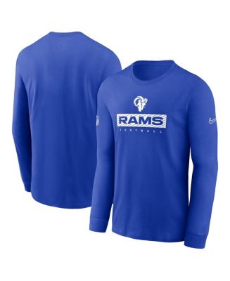 Nike Men's Royal Los Angeles Rams Sideline Performance Long Sleeve T ...