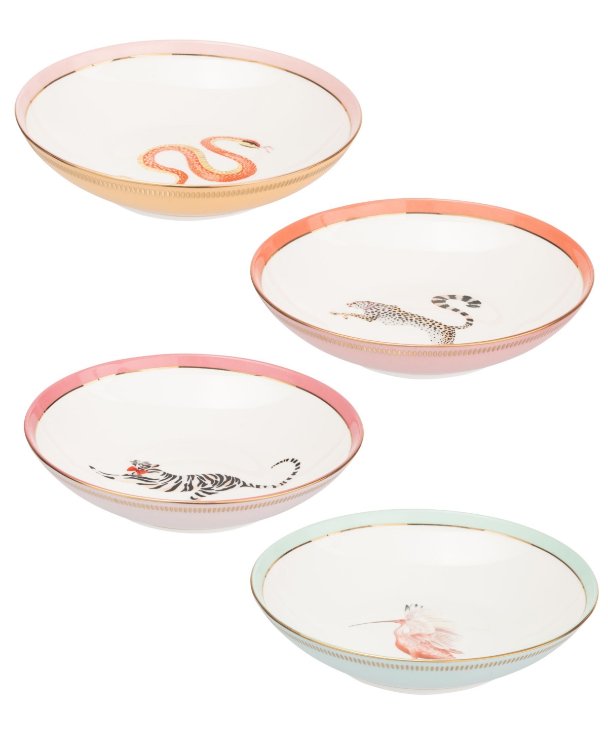 Click here for Yvonne Ellen Animal Pasta Bowls  Set of 4 - Multi prices