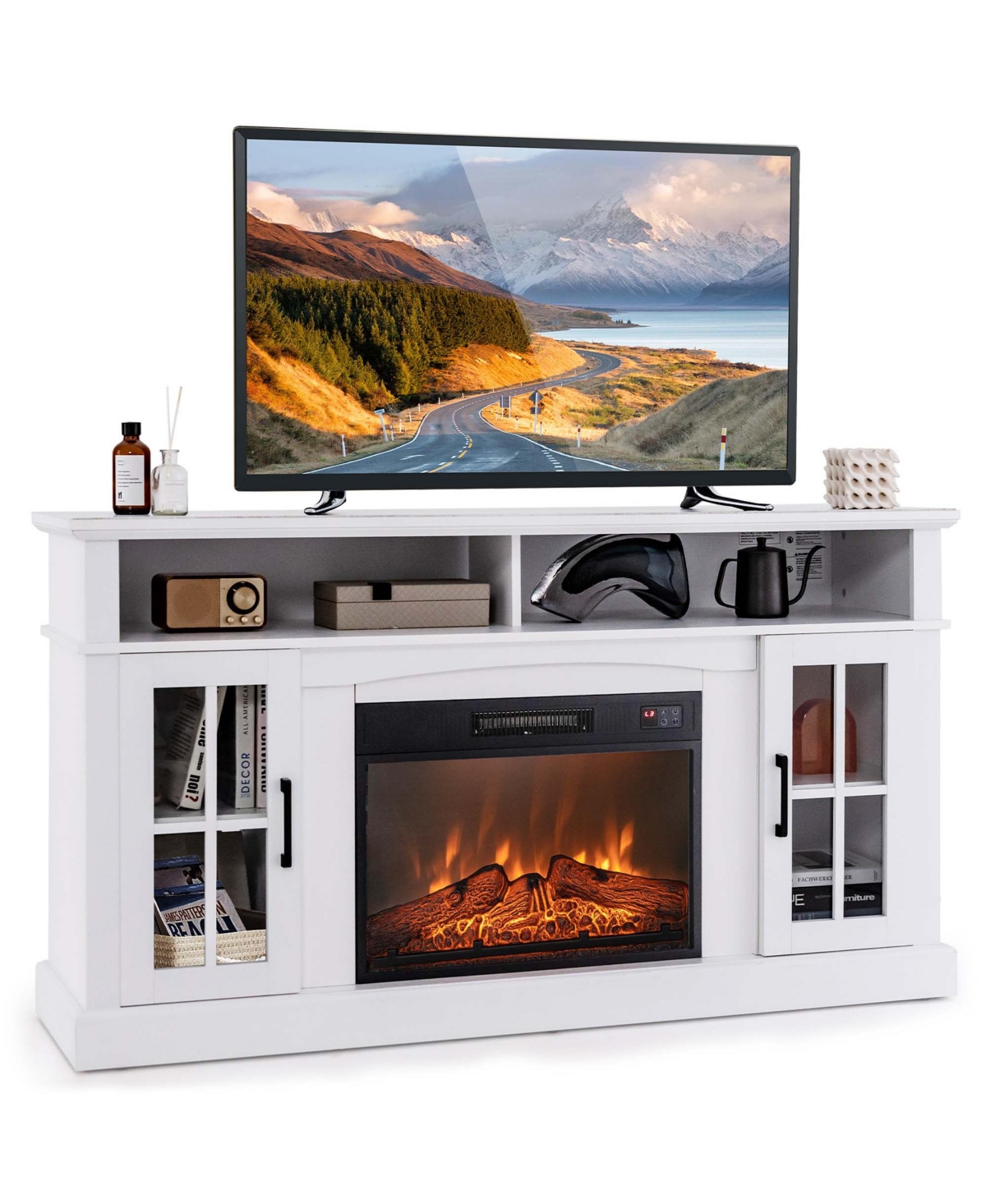 Click here for 58" Fireplace Tv Stand with 1400W Electric Fi... prices
