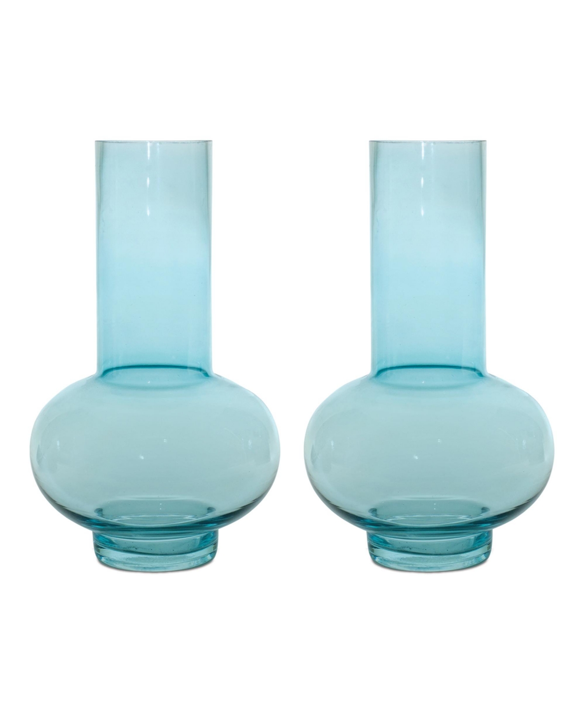 Click here for Slickblue Blue Glass Vase Set Elegant Home Decor A... prices